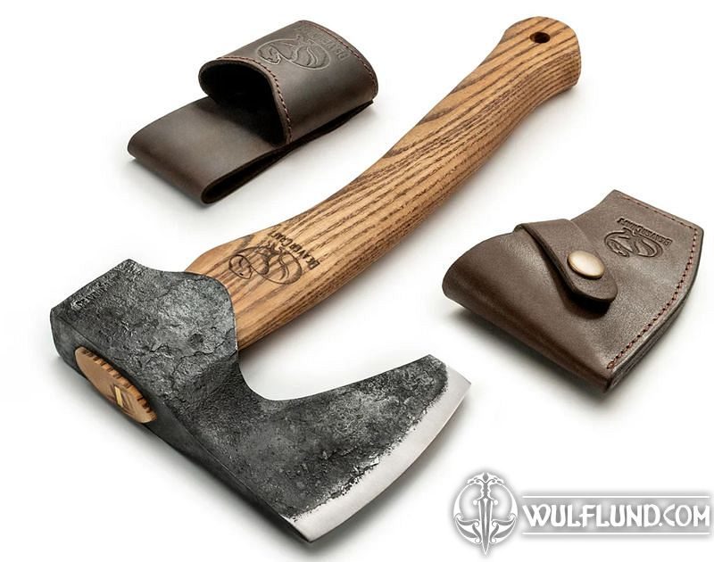 Compact Long-Bearded Bushcraft Hatchet AX6 BeaverCraft forged carving ...