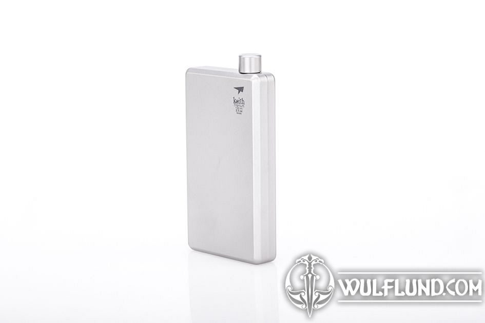 Ti9306 Titanium Pocket Flask with Funnel Keith Titanium equipment ...