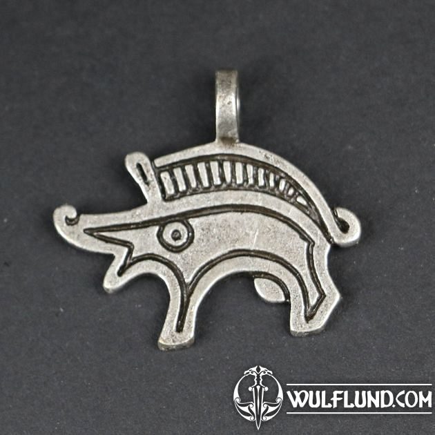 GERMANIC BOAR, pendant, zinc Drakkaria All pendants, our production ...