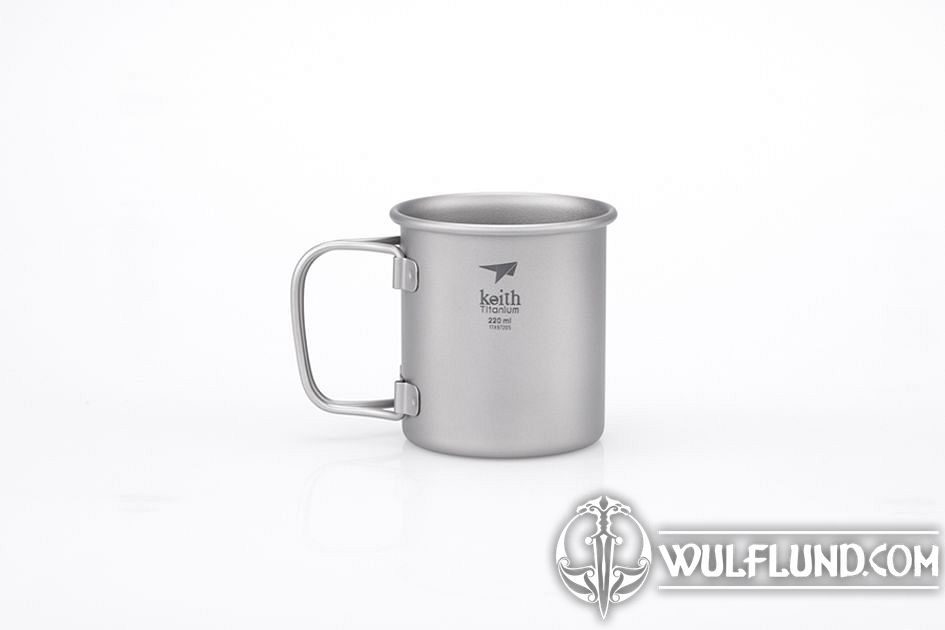 Ti3200 Single-Wall Titanium Mug with Folding Handle Titanové vybavení ...