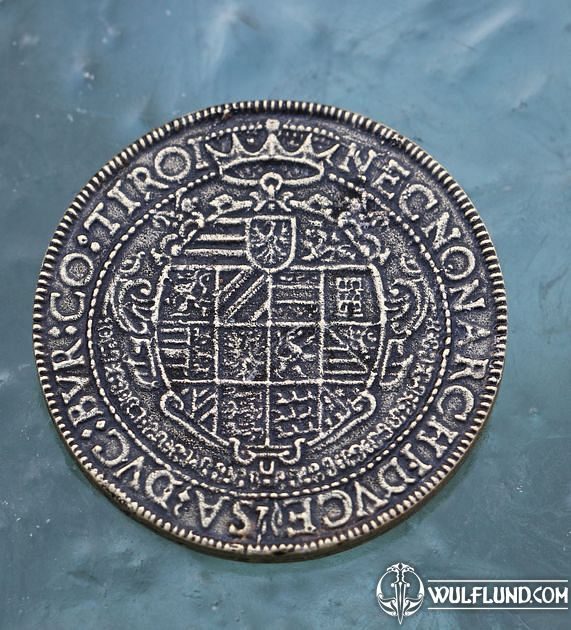 Bohemia, Rudolf II 1576 - 1611 Thaler, zinc, coin - replica ant.brass ...