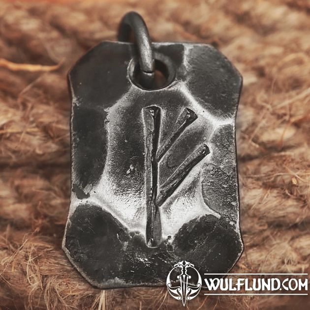 FEHU, forged iron rune pendant rune pendants amulets and talismans ...