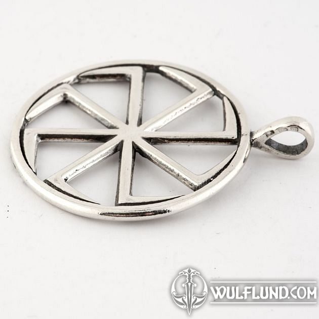 SLAVIC SUN WHEEL TALISMAN, silver Ag 925, pendant Drakkaria pendants ...
