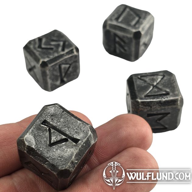 FUTHARK - RUNES, FORGED CUBE 4 PIECES viking board games Historical ...