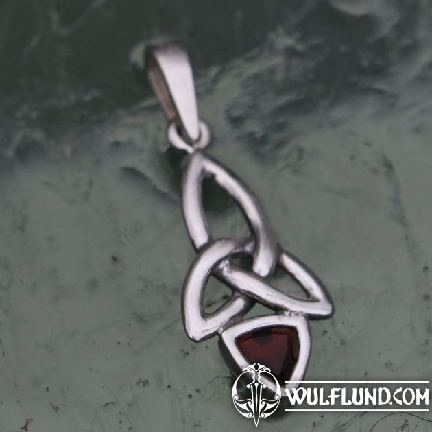 KIRA, silver pendant, Garnet Drakkaria pendants with gemstones, silver ...