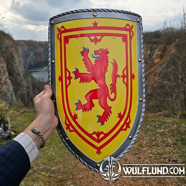 SCOTLAND, MEDIEVAL SHIELD - metal, handmade Decorative and painted ...