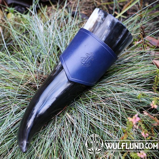 ANCHOR leather horn holder - gift for sailors drinking horns Horn ...