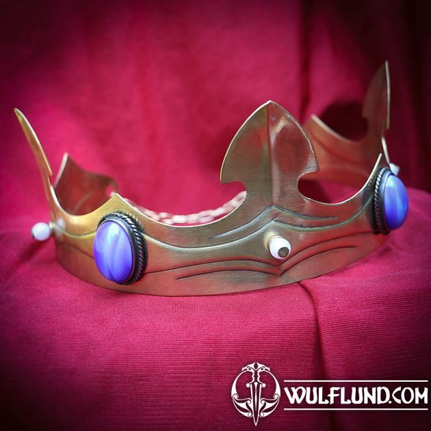 CAROLUS, noble medieval brass crown, blue Biško tiaras, crowns Shoes ...