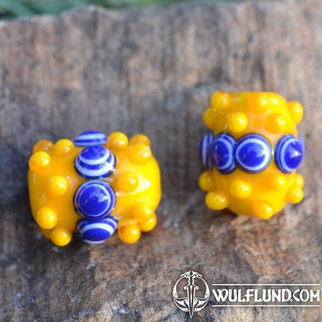 CELTIC HANDMADE GLASS BEAD, museum replica, locality Mezötur-Ujvaros ...