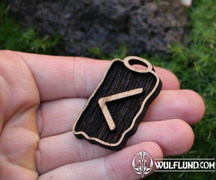 KENAZ - Rune - Futhark, Wood Kadlus rune pendants amulets and talismans ...