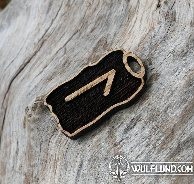 LAGUZ - Rune - Futhark, Wood Kadlus rune pendants amulets and talismans ...