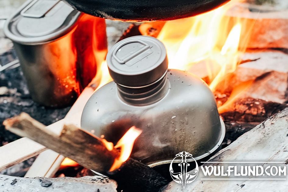 Ti3060 Titanium Canteen Mess Kit Titanium equipment Bushcraft, Camping ...