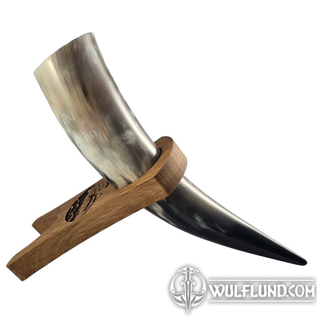 HORN STAND, Castle, wooden, oak Accessories for horns Horn Products ...