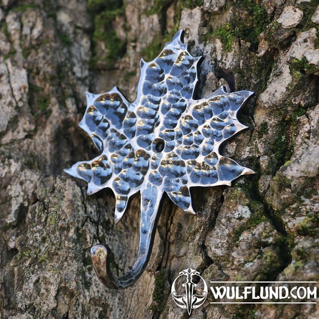 Maple Leaf, key hanger / clothes hanger forged products Smithy Works, Coins Wulflund.com ...