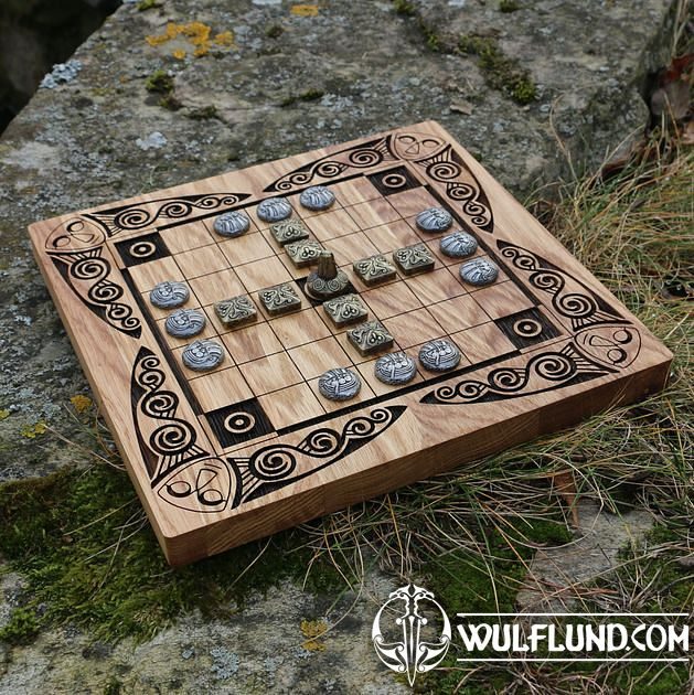 FIDCHELL Keltisches Brettspiel BRIAN BORU Version mit Eichenbrett ...