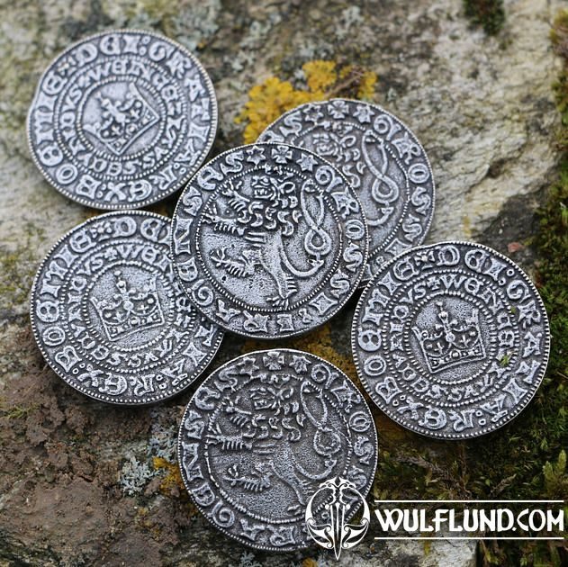 PRAGUE GROSCHEN, coin, replica, zinc Drakkaria medieval and renaissance ...