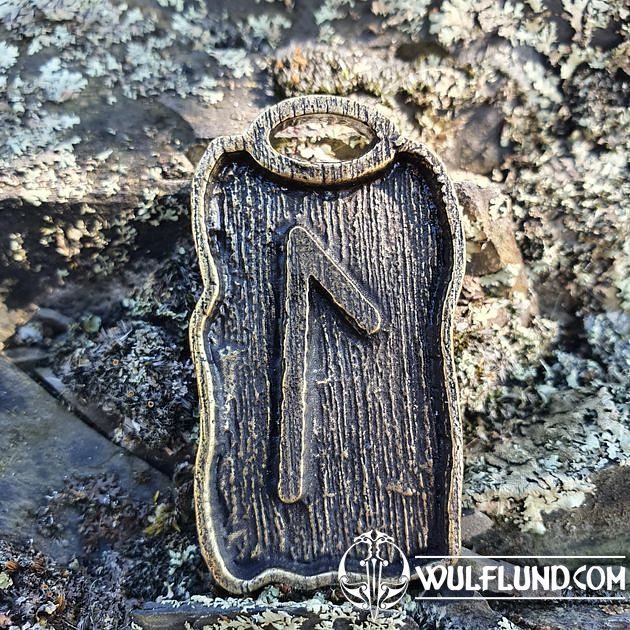LAGUZ - Rune Pendant zinc ant.brass Drakkaria rune pendants amulets and ...