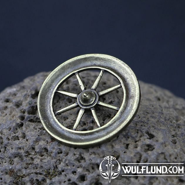 TARANIS WHEEL, Celtic Sun, zinc, antique brass Drakkaria All pendants ...
