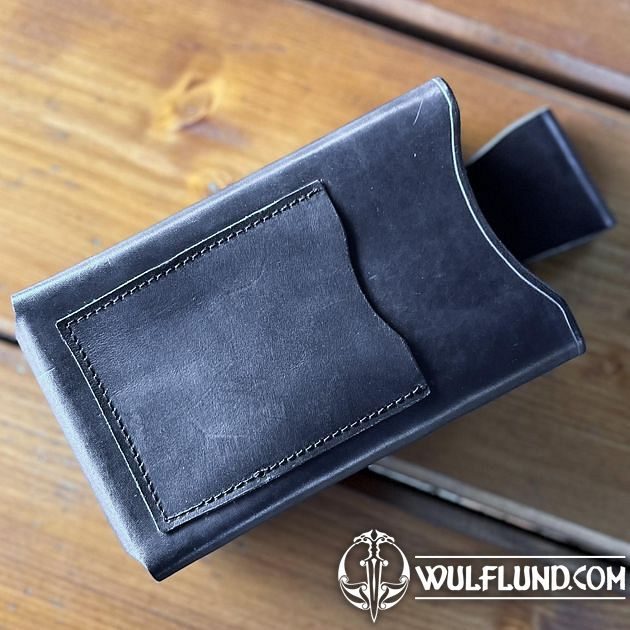 LEATHER CASHIER - case, black Drakkaria Leather Wallets Leather ...