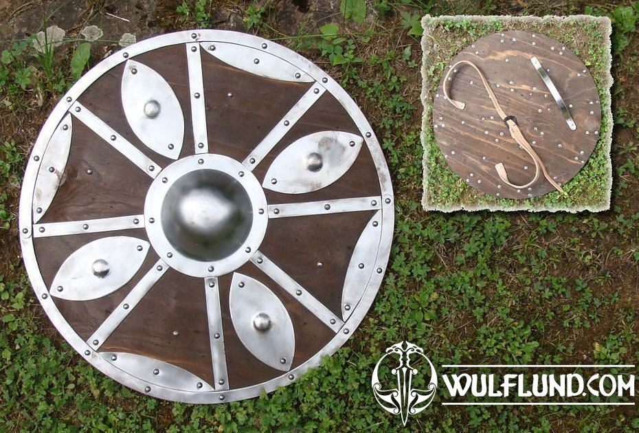 ROUND SHIELD I, wood and metal battle ready shields Shields, Armour ...