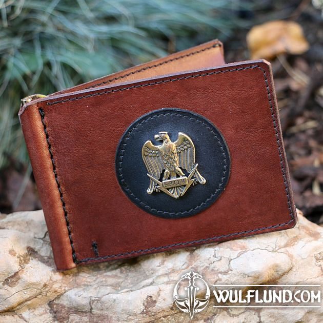 AQUILA - S.P.Q.R. Roman eagle, leather wallet Drakkaria wallets Leather ...