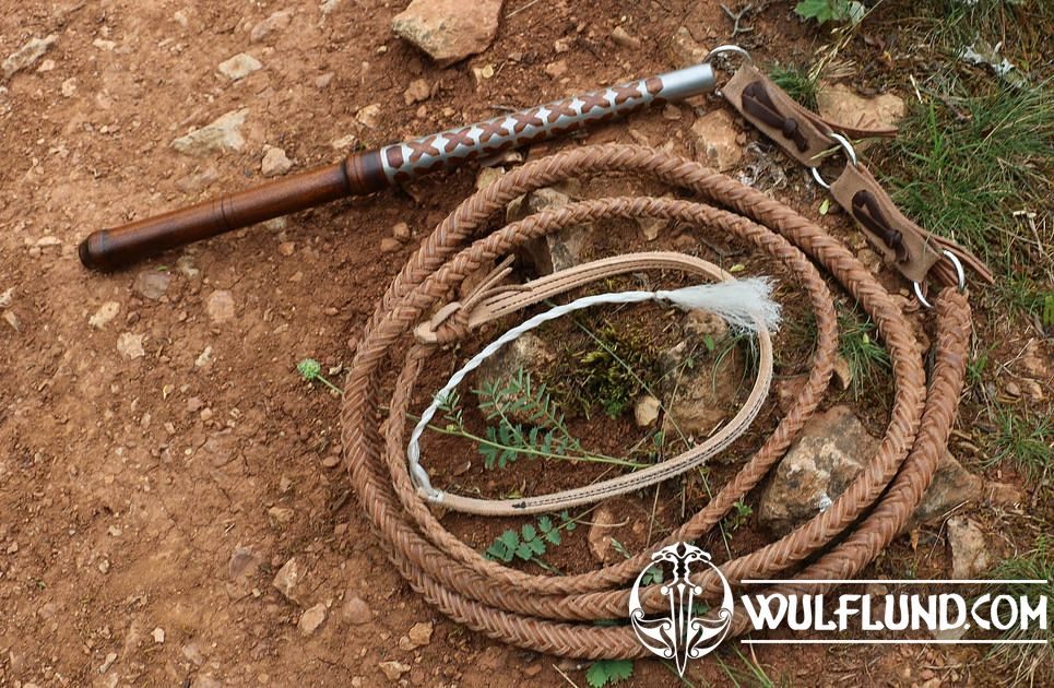 Slovakian Whip, decorated by tin keychains, whips, other Leather ...