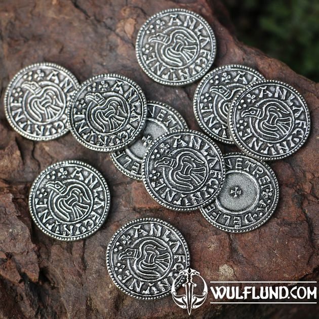 RAVEN PENNY Anlaf Guthfrithsson, Northumbira viking coin, replica, zinc ...