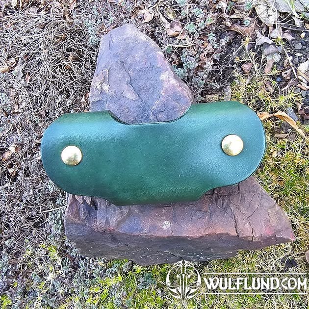 LEATHER KEYCHAIN with screws, green keychains, whips, other Leather ...