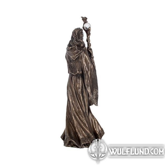 Merlin figurine resin 28cm figures, lamps, cups Pagan decorations We ...
