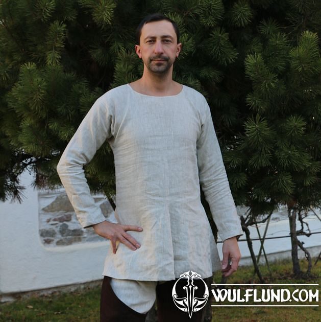 Medieval linen shirt, man 14th century clothing for men Historical ...
