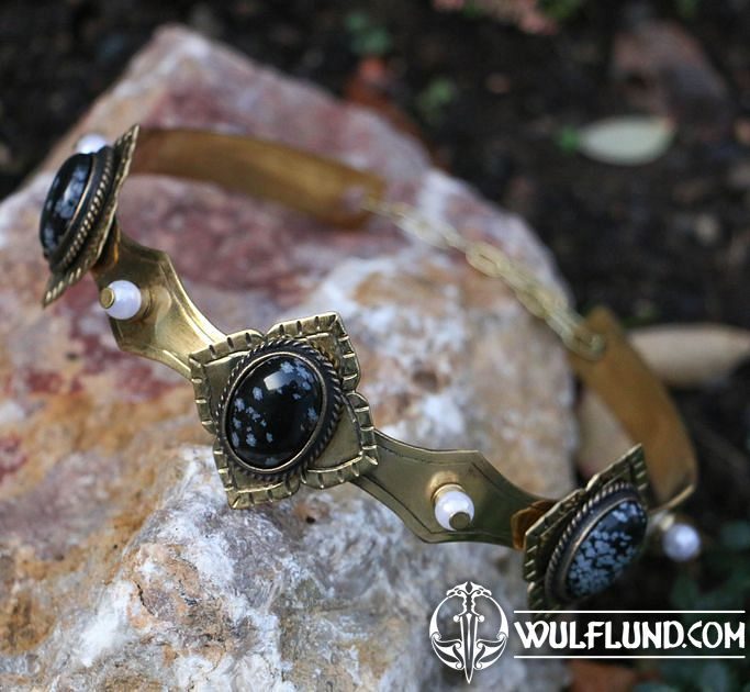 MARIOTA - GOTHIC CROWN with obsidian, 3 stones tiaras, crowns Shoes ...