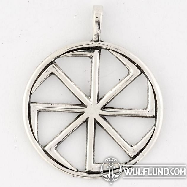 SLAVIC SUN WHEEL TALISMAN, silver Ag 925, pendant Drakkaria pendants ...