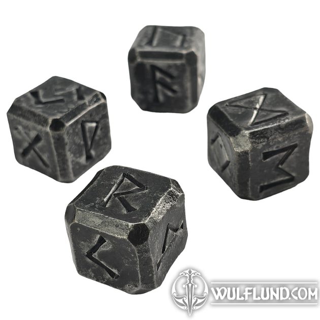 FUTHARK - RUNES, FORGED CUBE 4 PIECES viking board games Historical ...