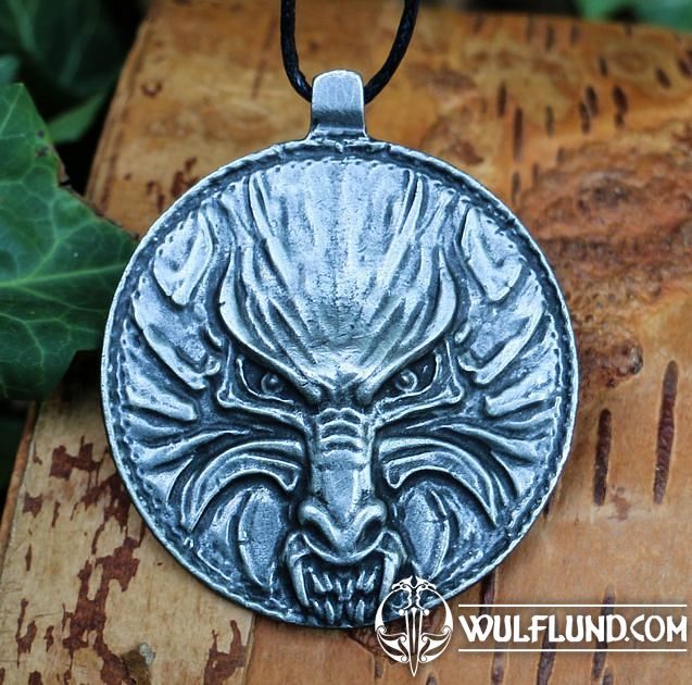 WOLF - Witcher, Fenrir, medailon, talisman, amulet Wulflund.com ...