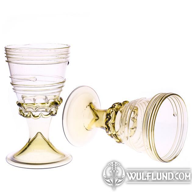 Medieval Wine Glass, 14th century, France historical glass Feasting ...