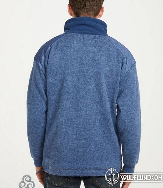Men's Cowl Neck Sweater with Fleece Cowl Collar - Aran, Ireland woolen ...