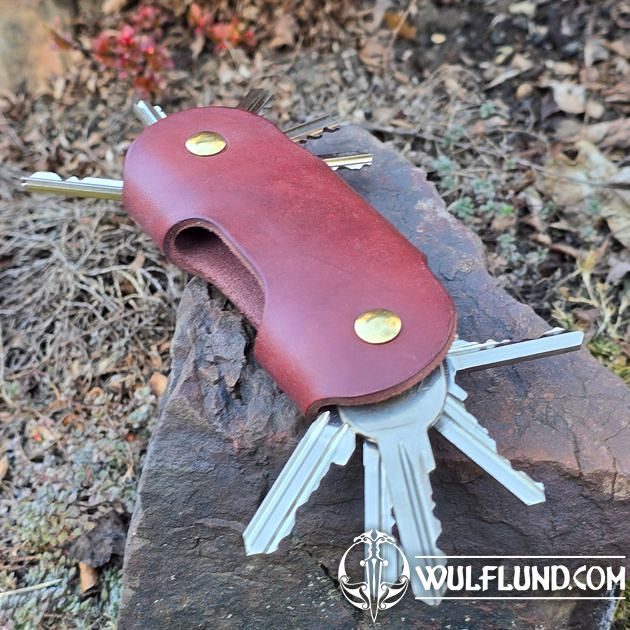 LEATHER KEYCHAIN with screws, cognac keychains, whips, other Leather ...