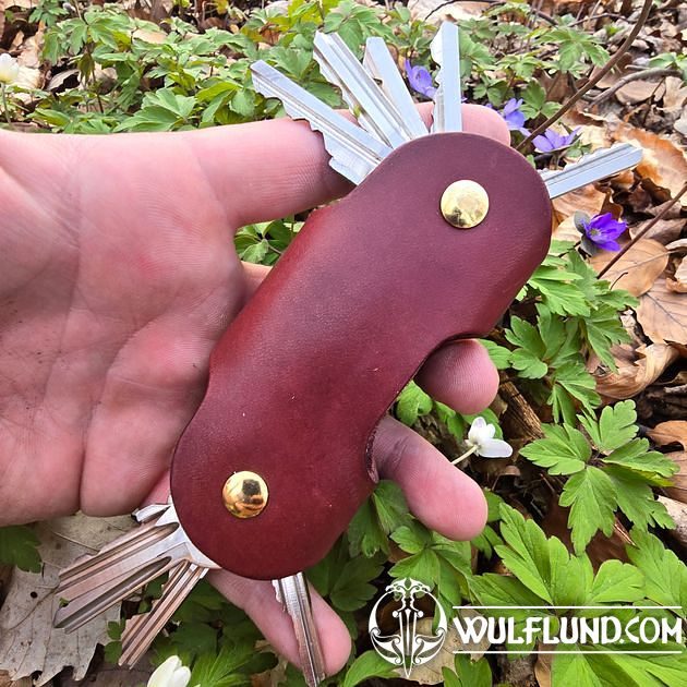 LEATHER KEYCHAIN with screws, cognac keychains, whips, other Leather ...