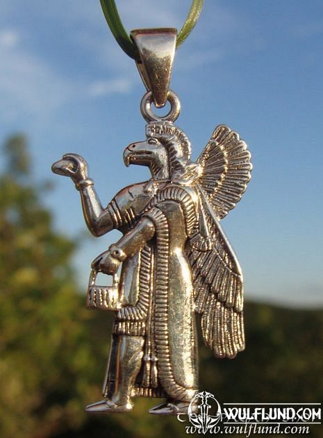 NISROCH, Assyrian God of Agriculture, silver pednant, Ag 925 mythology ...