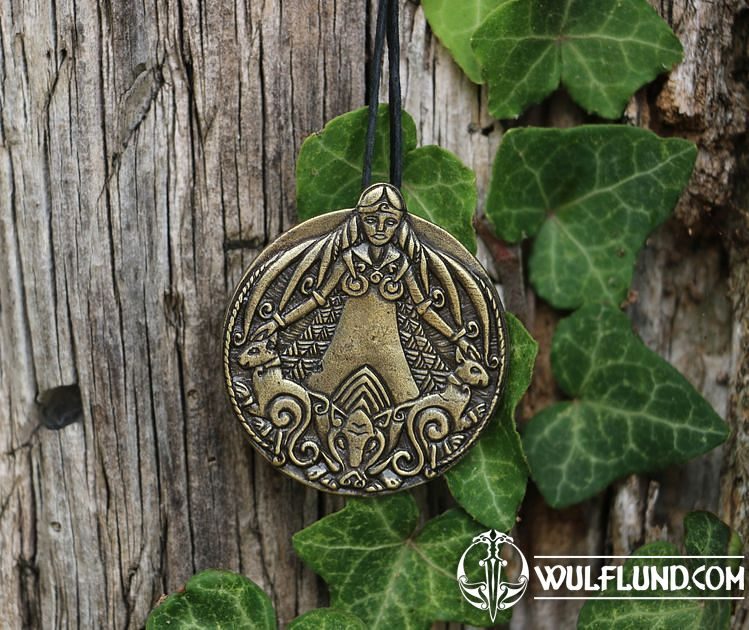 FREYA Déesse Viking, amulette, zinc antique Drakkaria Tous les ...