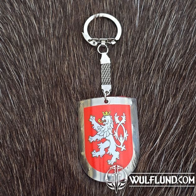 BOHEMIA, MEDIEVAL SHIELD, key ring, metal, handmade keychains Jewellery ...