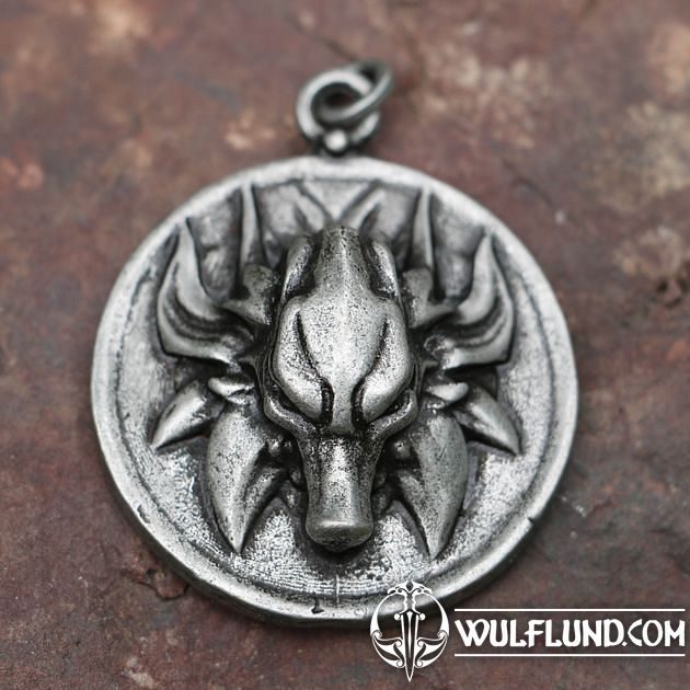 WHITE WOLF, pendant, zinc Drakkaria All pendants, our production ...