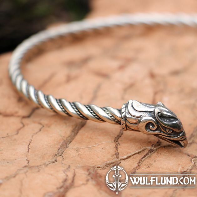 GRIFFIN, massive silver torc Drakkaria torcs - necklaces Silver ...