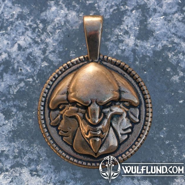 TRIGLAV Slavic God, bronze pendant Drakkaria pendants, necklaces bronze ...