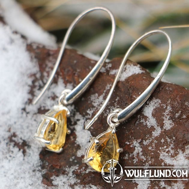 SINOPE Anhänger und Ohrringe, Silber 925 Citrin, Set Silberschmuck-Sets ...