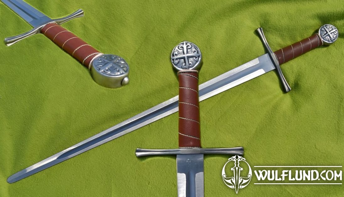 SINGLE HANDED SWORD, cross pommel, bone shaped guard medieval swords ...