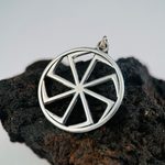 SILVER KOLOVRAT, SLAVIC SUN WHEEL KOLOWRAT SLAWA Wulflund