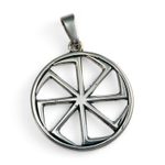 SILVER KOLOVRAT, SLAVIC SUN WHEEL KOLOWRAT SLAWA Wulflund