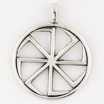 SLAVIC SUN WHEEL TALISMAN, silver Ag 925, pendant Drakkaria pendants ...