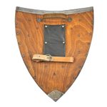 ARMOURED WOODEN GOTHIC SHIELD - battle ready Wulflund